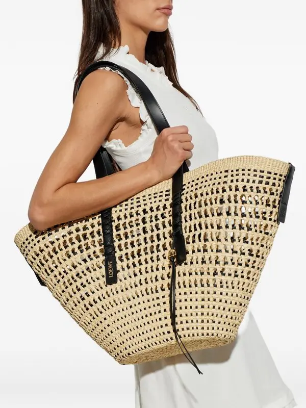 Loewe Braid Large Rafia Tote