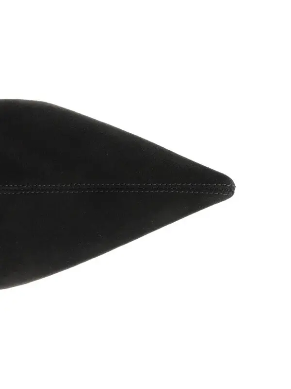TOTEME Suede Heeled Boots - Black