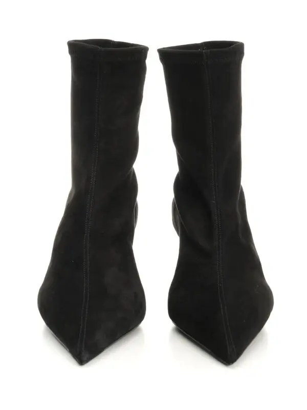 TOTEME Suede Heeled Boots - Black