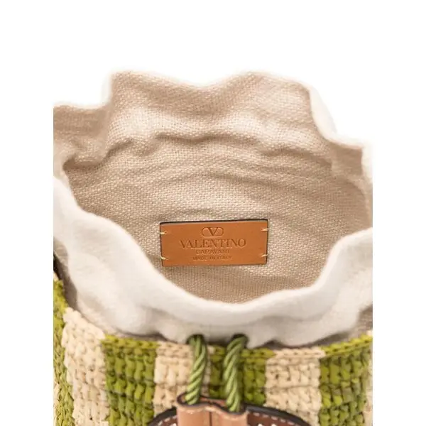 Valentino Garavani Small Raffia Bucket Bag