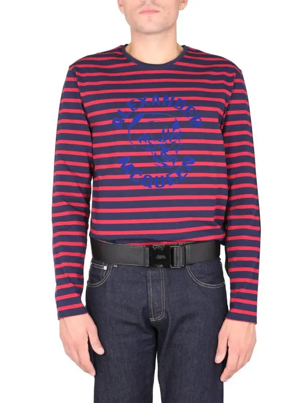 Alexander McQueen T-shirt With Flocked Logo