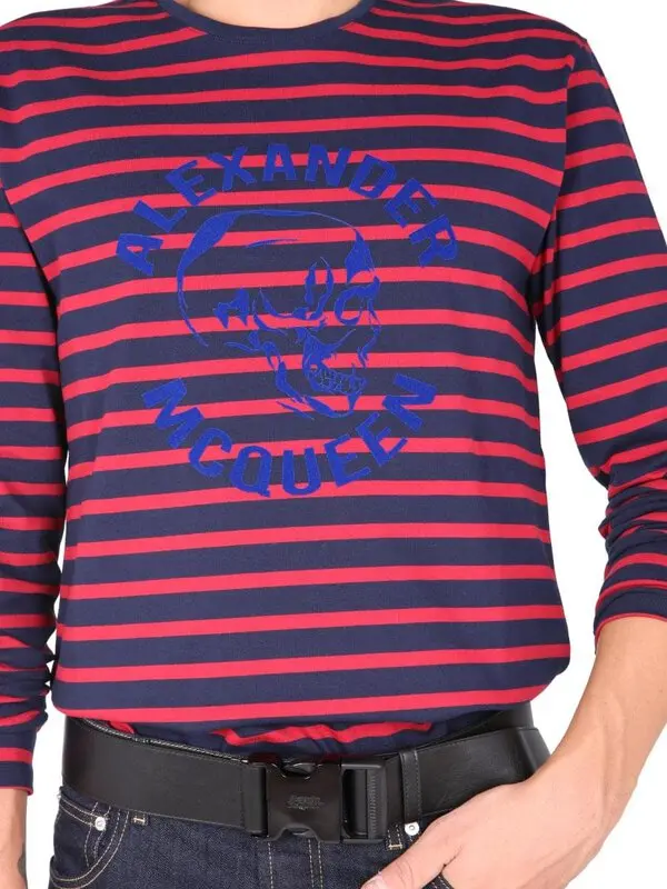 Alexander McQueen T-shirt With Flocked Logo