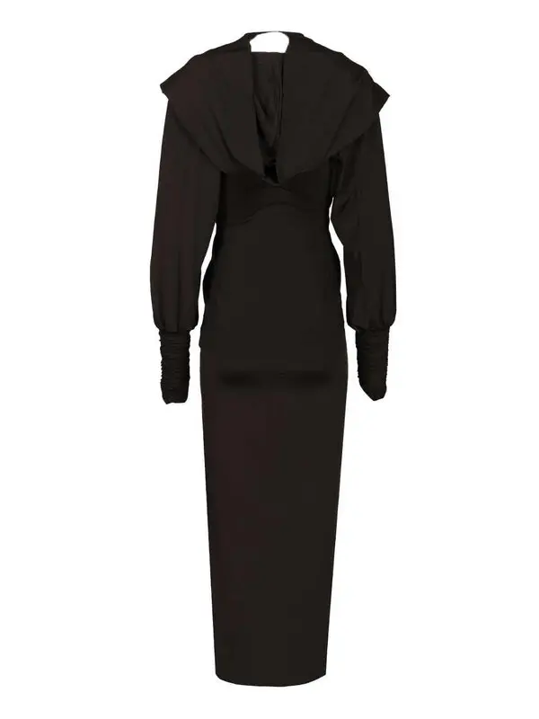 ROTATE BY BIRGER CHRISTENSEN Slinky Hooded Dress