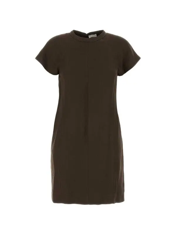 Brunello Cucinelli Linen Blend T-shirt Dress - Multicolor