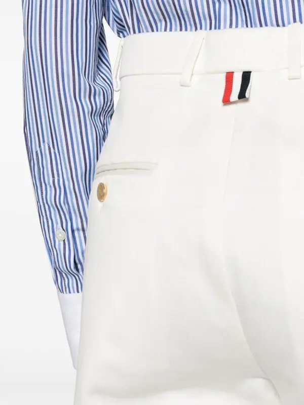 Thom Browne Relaxed Fit Trousers - White