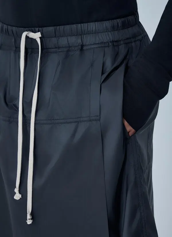 Moncler Rick Owens Drawstring Midi Kilt Shorts - Black