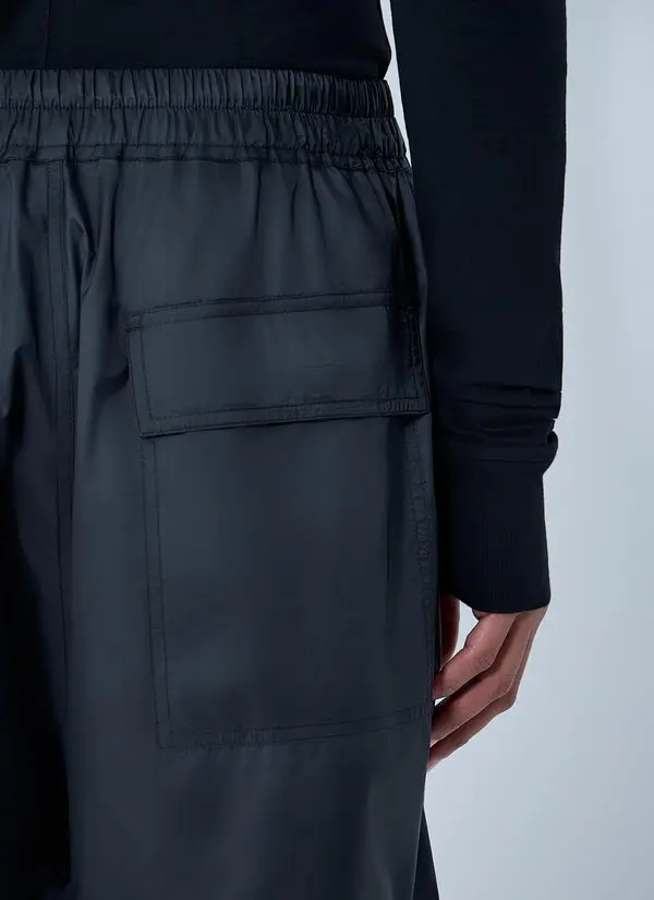 Moncler Rick Owens Drawstring Midi Kilt Shorts - Black