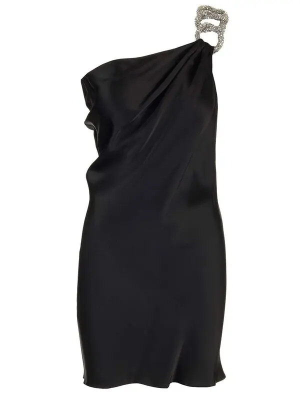 Stella McCartney Falabella One-shoulder Mini Dress - Black