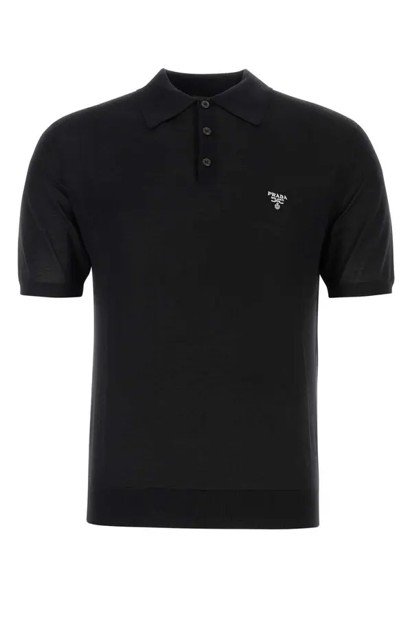 Prada Wool Polo Shirt - Black