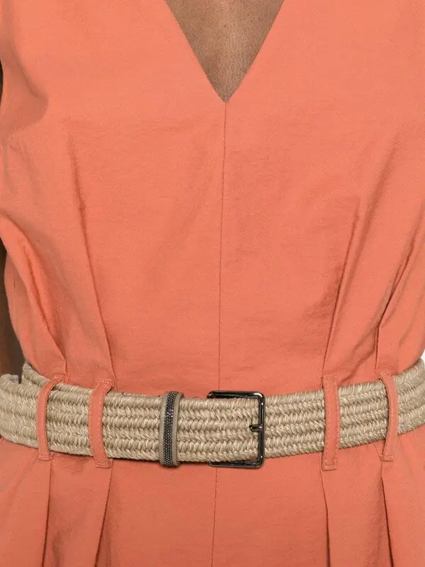 Brunello Cucinelli Cotton Belted Dress