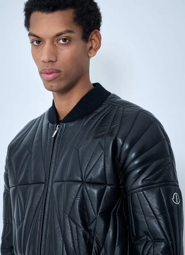 Moncler Rick Owens Geocamo Cropped Quilted Bomber Jacket
