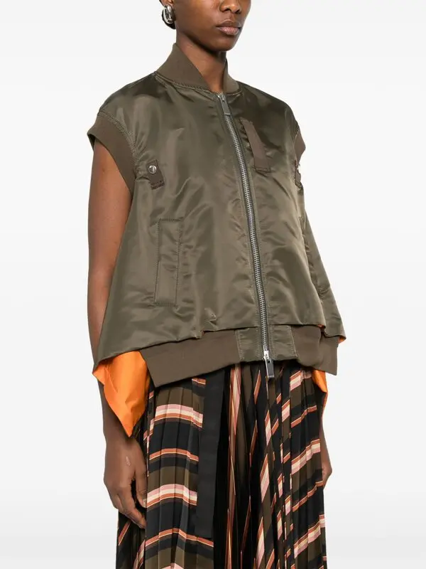 Sacai Nylon Zipped Vest