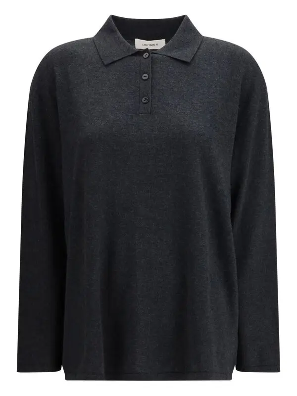 LISA YANG Caisa Cotton And Cashmere Polo Sweater