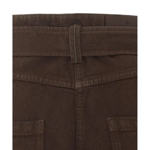 Brunello Cucinelli Belted Wide Jeans