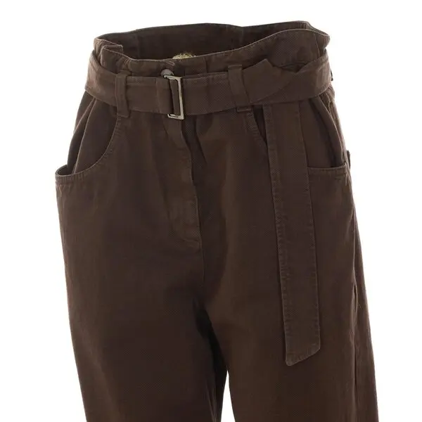 Brunello Cucinelli Belted Wide Jeans
