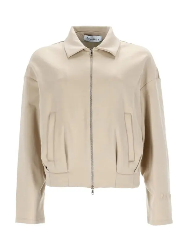 Max Mara Silk And Cotton Crop Sweatshirt - Cream