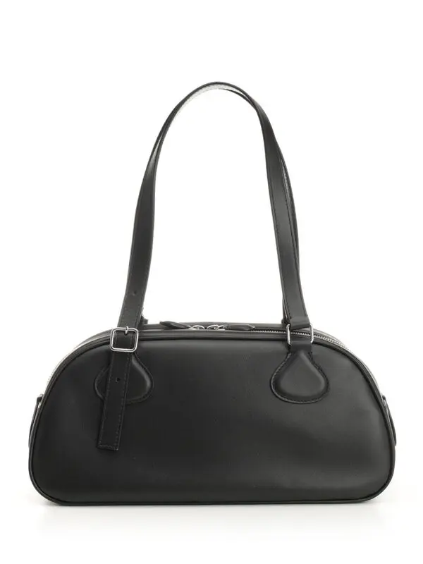 COURREGES Medium Friday Leather Bag - Black