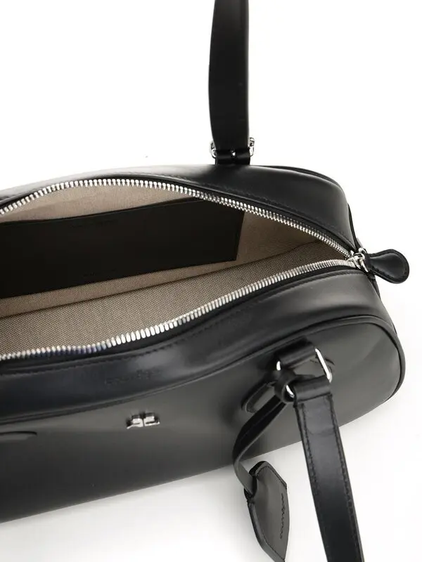 COURREGES Medium Friday Leather Bag - Black