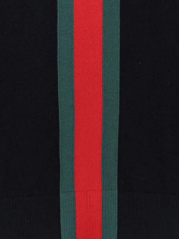 Gucci Cotton Sweater With Nastro Web Inlay