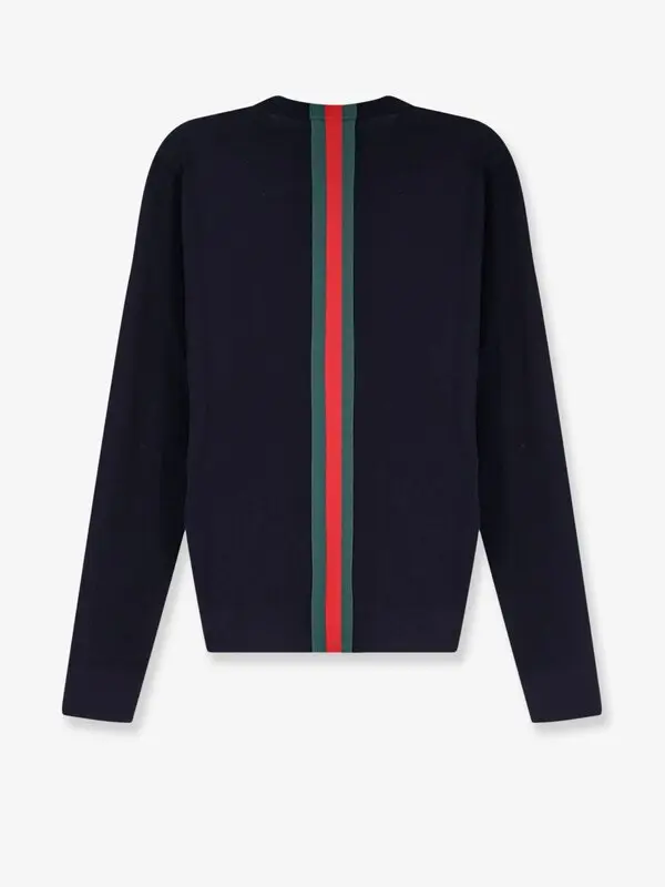 Gucci Cotton Sweater With Nastro Web Inlay - Multicolor