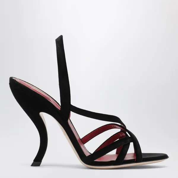 Valentino Garavani Velvet Sandal - Black