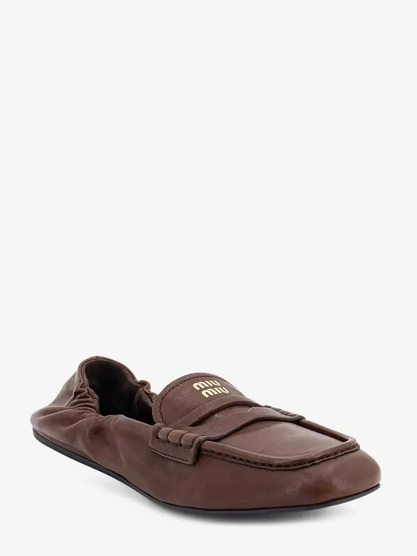 Miu Miu Ruches Leather Loafers - Multicolor