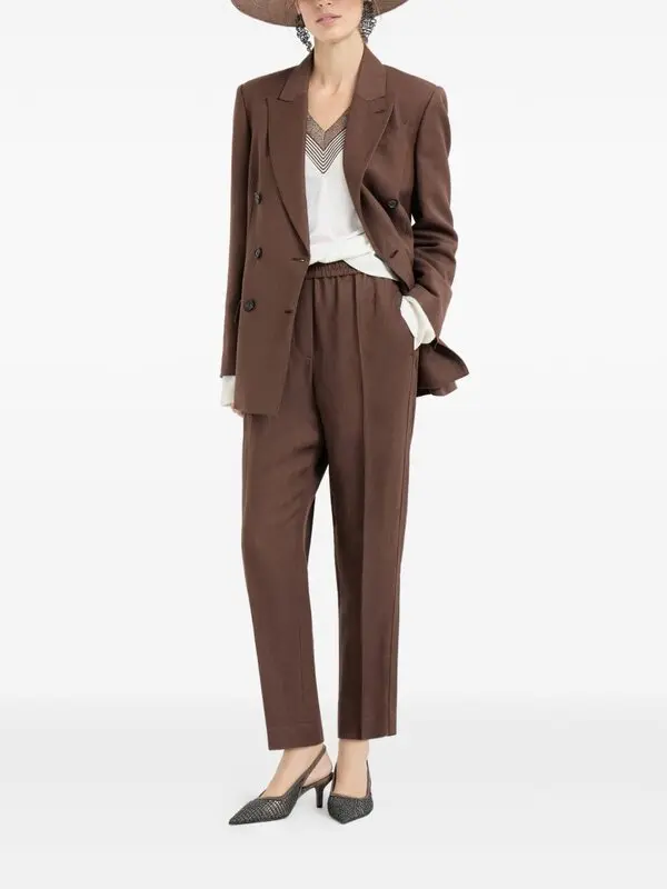 Brunello Cucinelli Linen Blend Trousers - Multicolor