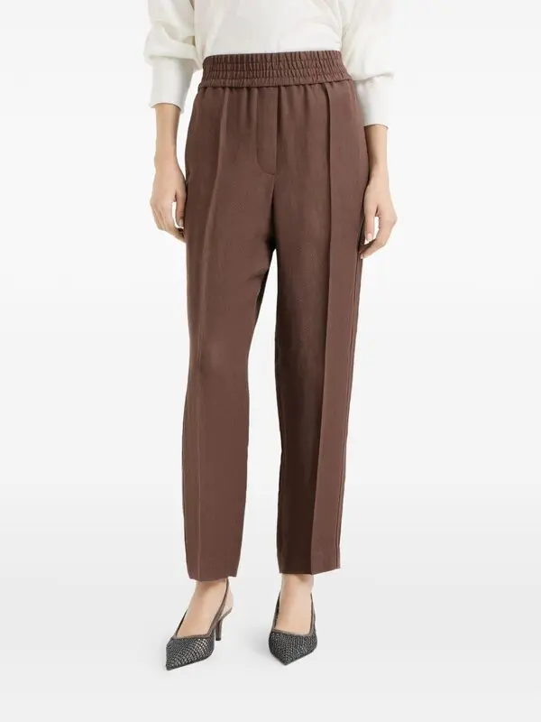 Brunello Cucinelli Linen Blend Trousers - Multicolor