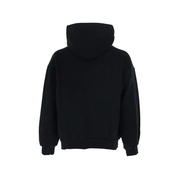 Balenciaga Graphic Print Hoodie - Black