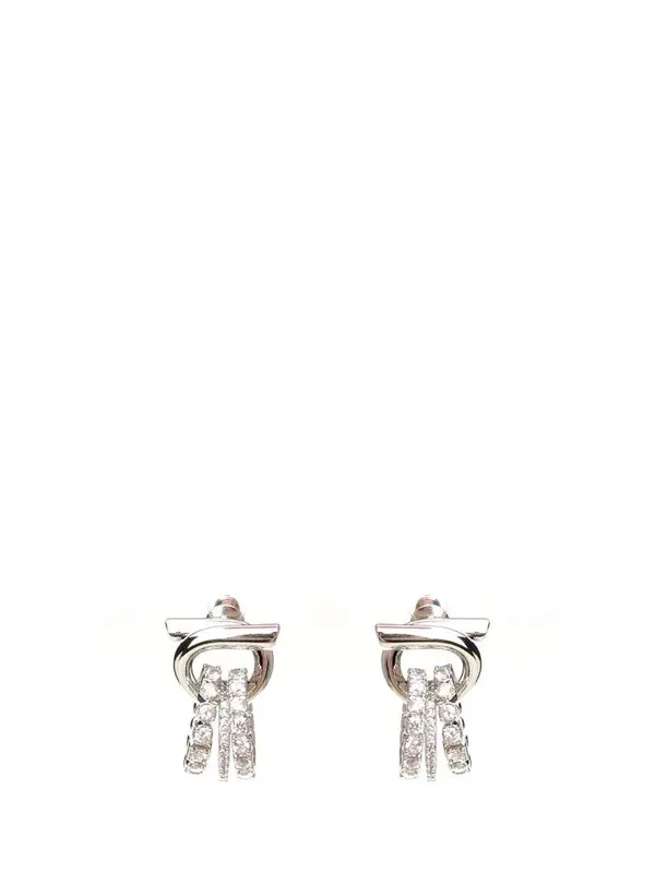 FERRAGAMO Gancini Earrings With Crystals