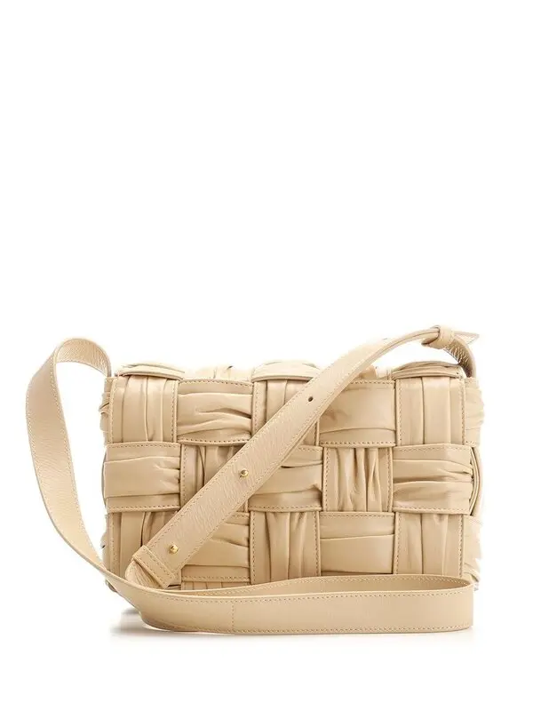 Bottega Veneta Cassette Shoulder Bag - Cream