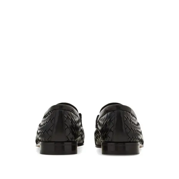FERRAGAMO Woven Leather Loafers