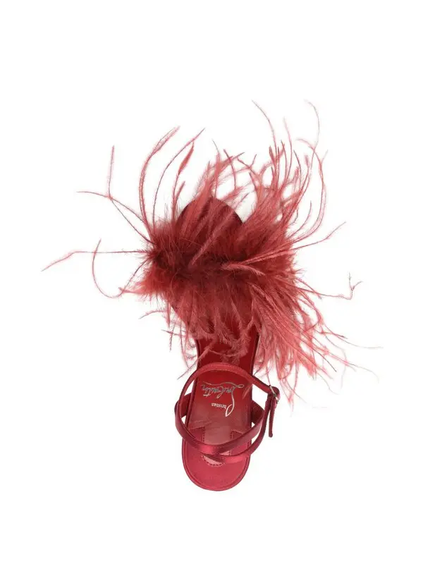 CHRISTIAN LOUBOUTIN Miss Z Plumes Sandals - Multicolor