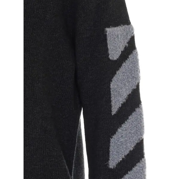 Off-White Diagonal Fuzzy Sweater