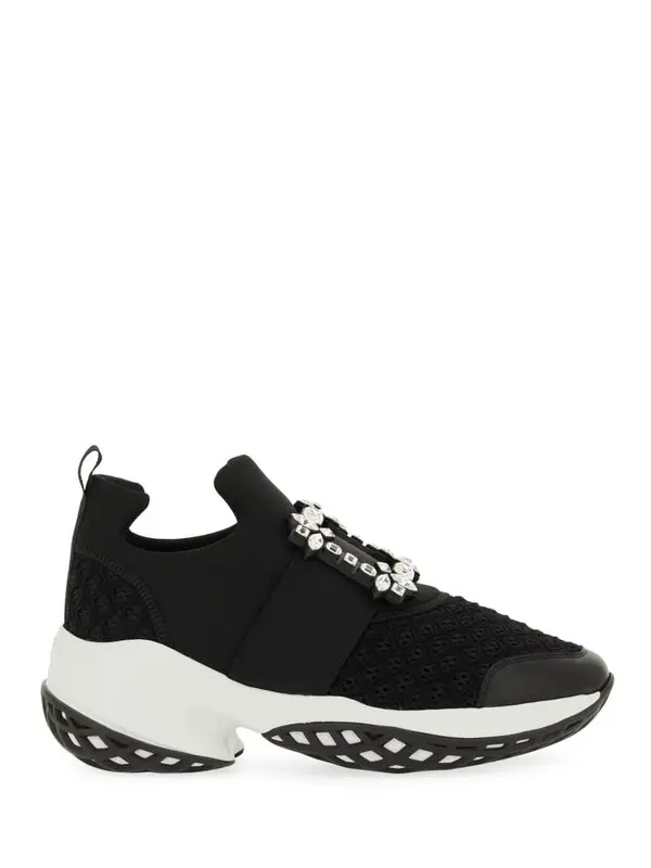ROGER VIVIER Viv' Run Fabric Sneaker - Black