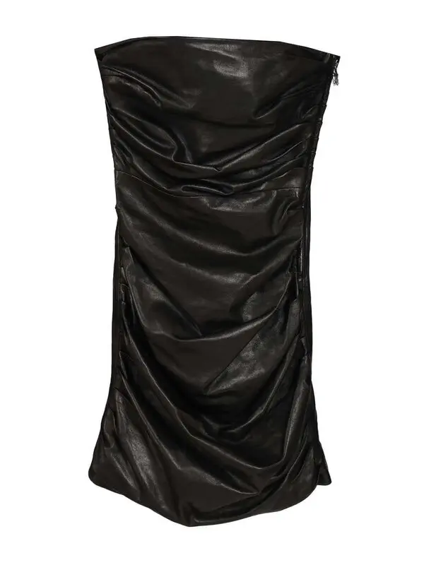 Amiri Leather Mini Dress - Black