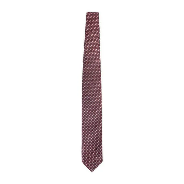 LANVIN Circle Dot Silk Neck Tie - Red