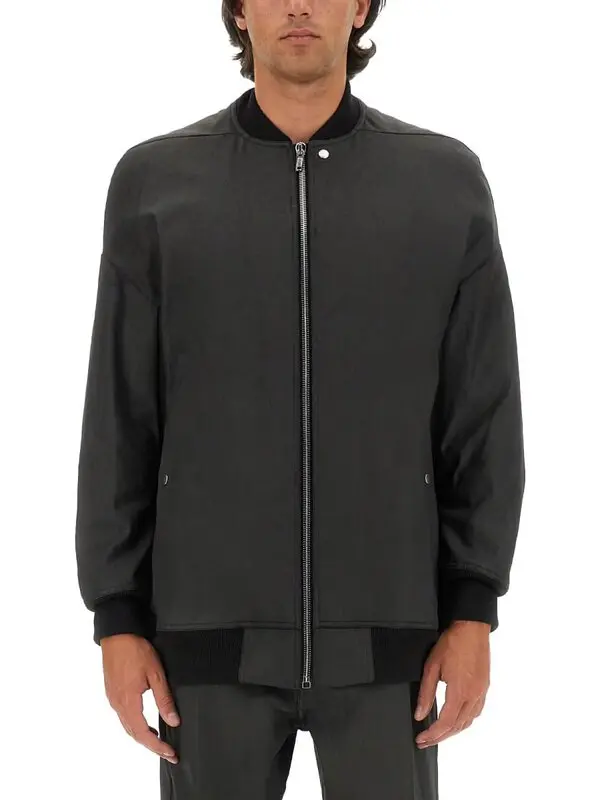 Rick Owens Bomber With Zip - Black