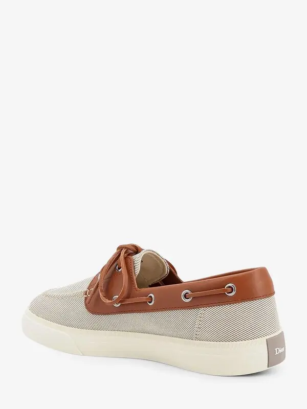 Dior Chester Dioriviera Canvas And Leather Loafers - Brown