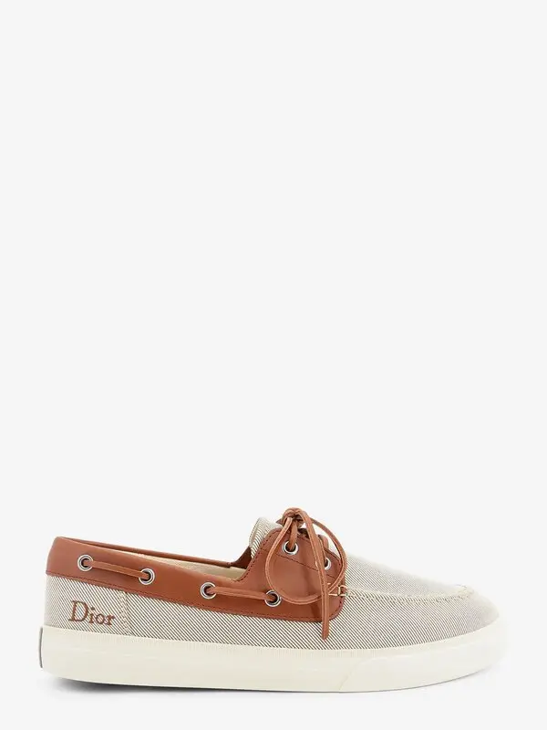 Dior Chester Dioriviera Canvas And Leather Loafers - Brown