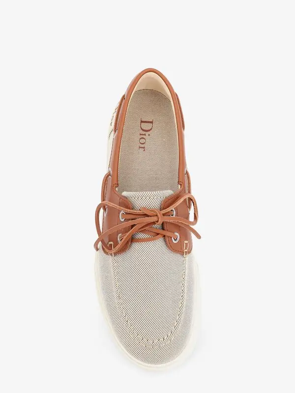 Dior Chester Dioriviera Canvas And Leather Loafers - Brown