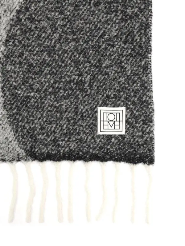 TOTEME Monogram Jacquard Scarf - Black