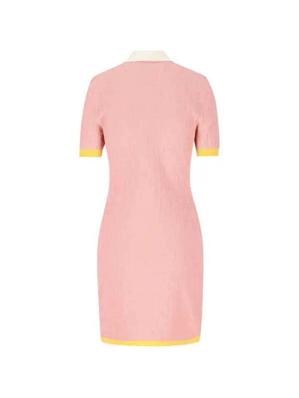 Fendi Cotton And Silk Blend Short Dress - Multicolor