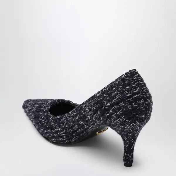 Prada Knitted Decollete Shoes - Blue