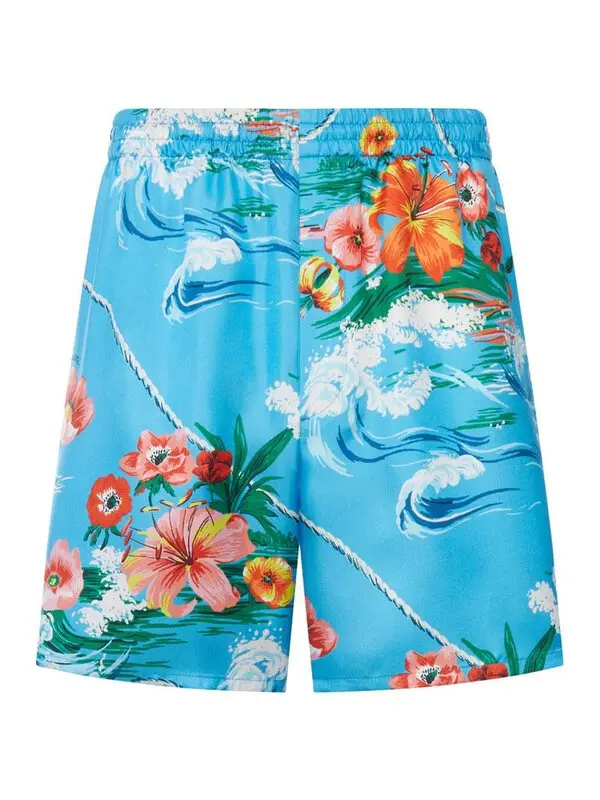 Gucci Printed Silk Twill Shorts - Multicolor