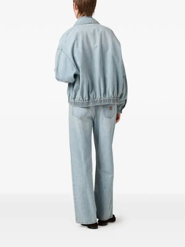 Miu Miu Chambray Denim Trousers - Blue