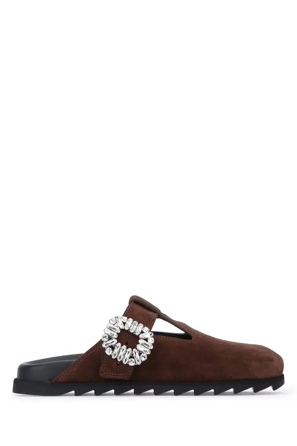 ROGER VIVIER Slidy Viv Closed T-strap Mule - Multicolor