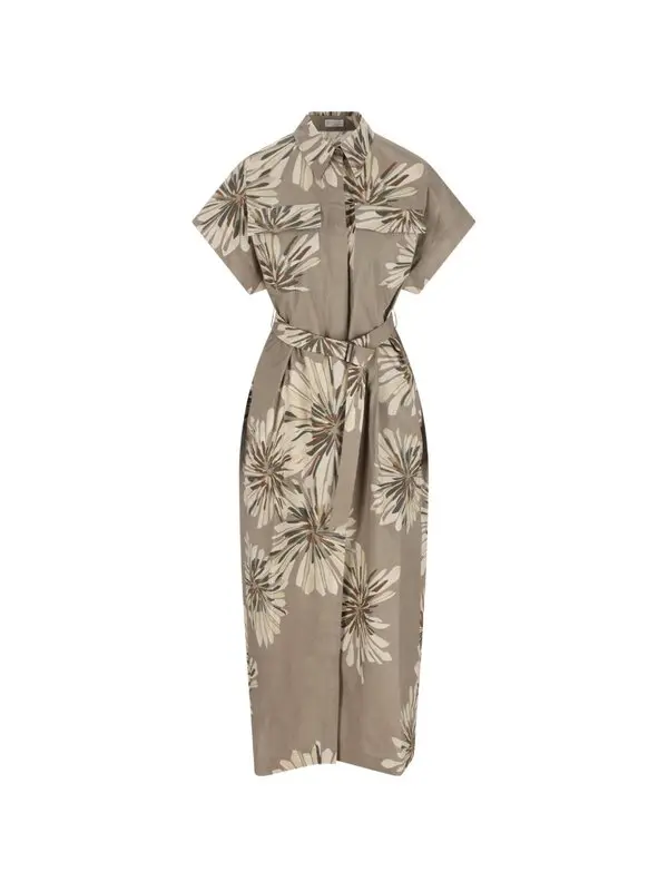 Brunello Cucinelli Printed Cotton Dress