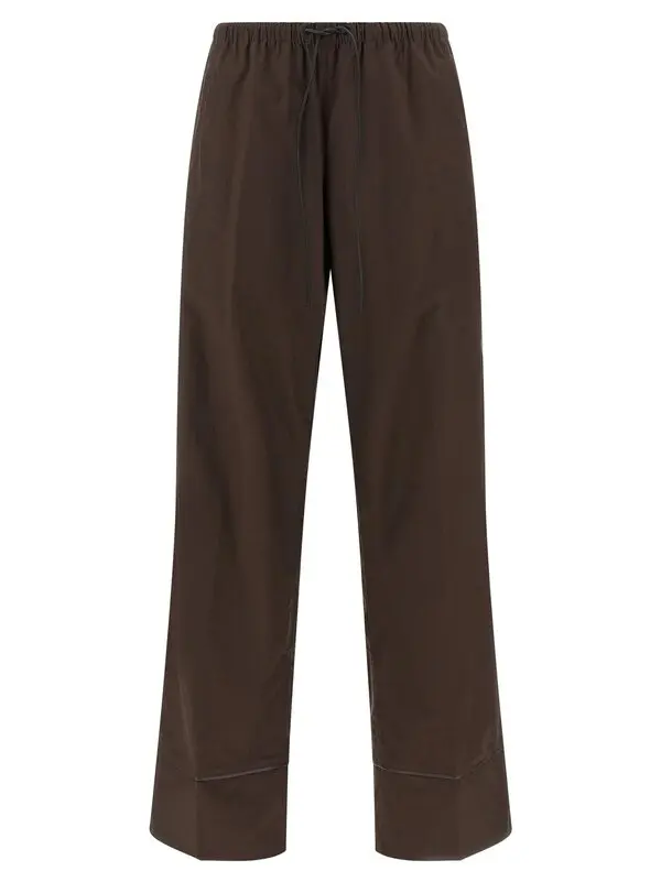 YVES SALOMON Leather Insert Pants