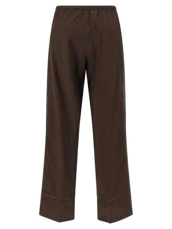 YVES SALOMON Leather Insert Pants